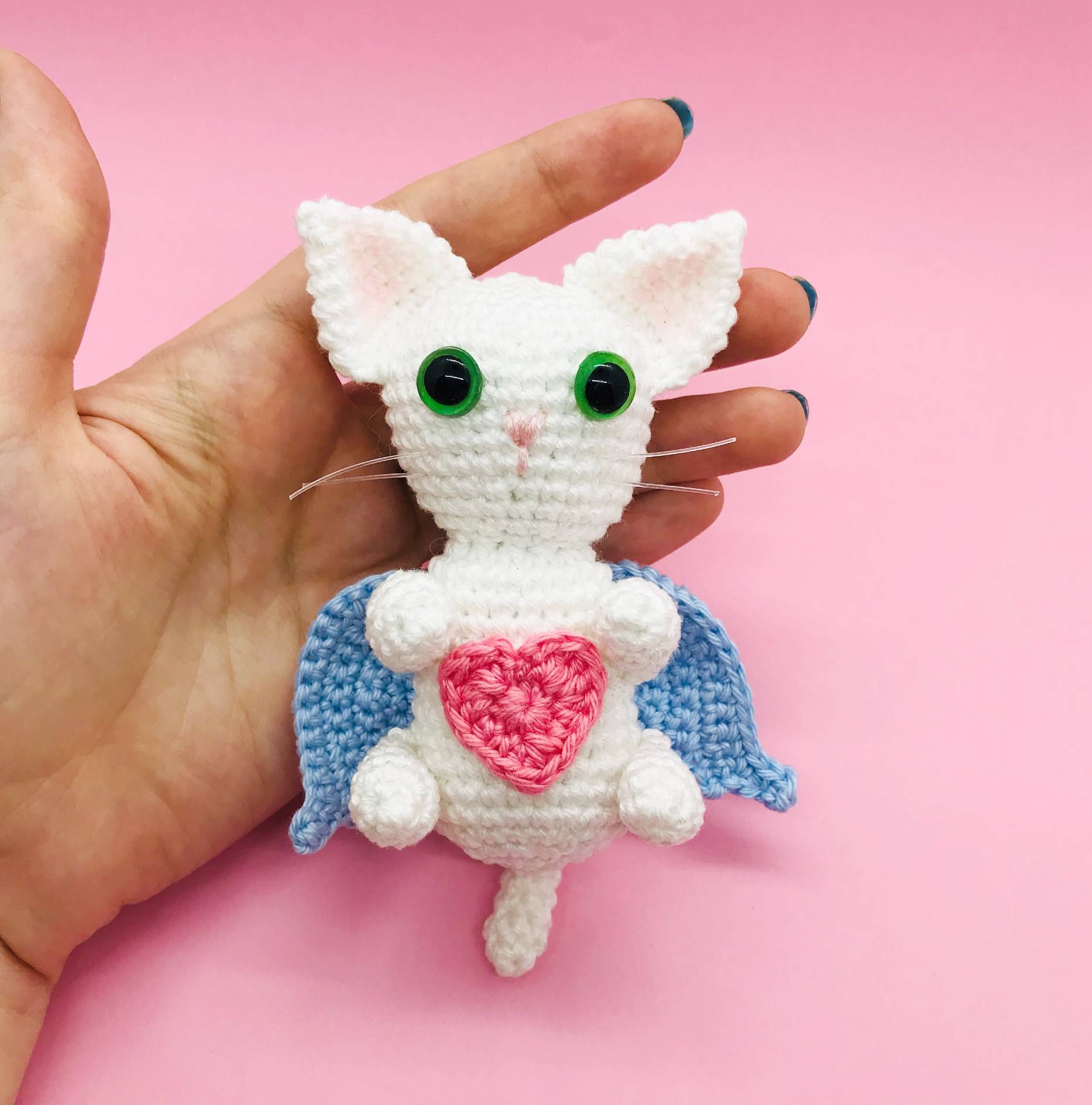 Le chat angélique 🐱 - Patron Crochet Gratuit - My Rainbow Crochet