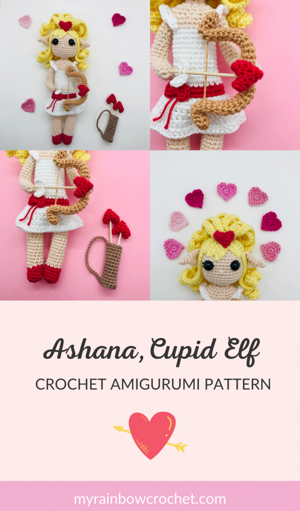 Ashana, the Cupid elf- Crochet Amigurumi Pattern - My Rainbow Crochet
