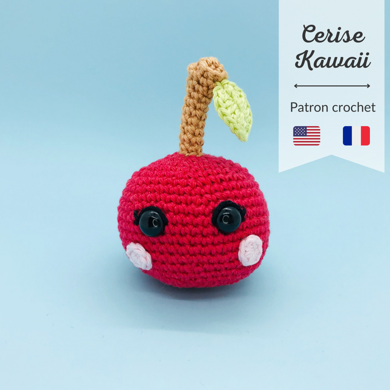 La cerise kawaii - Patron Crochet Amigurumi - My Rainbow Crochet