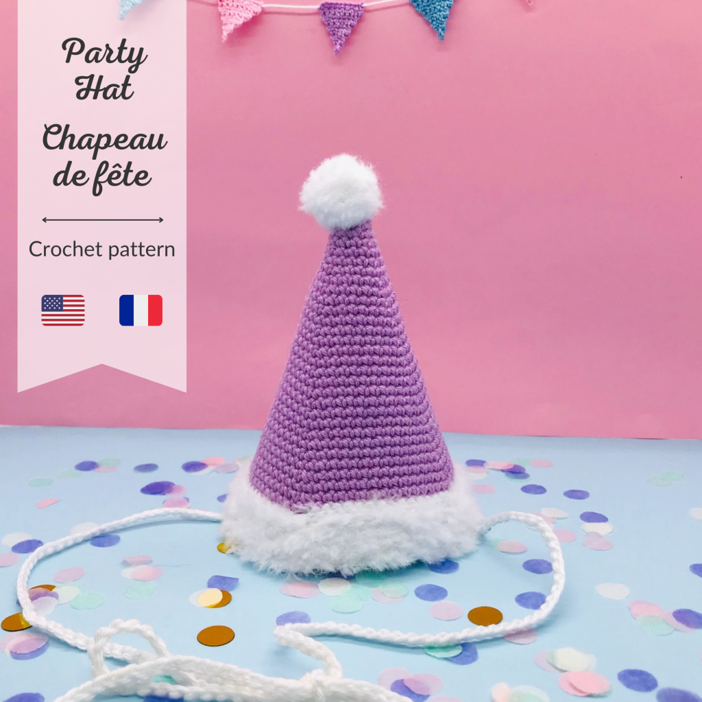 Party hat - Crochet Amigurumi Pattern - My Rainbow Crochet