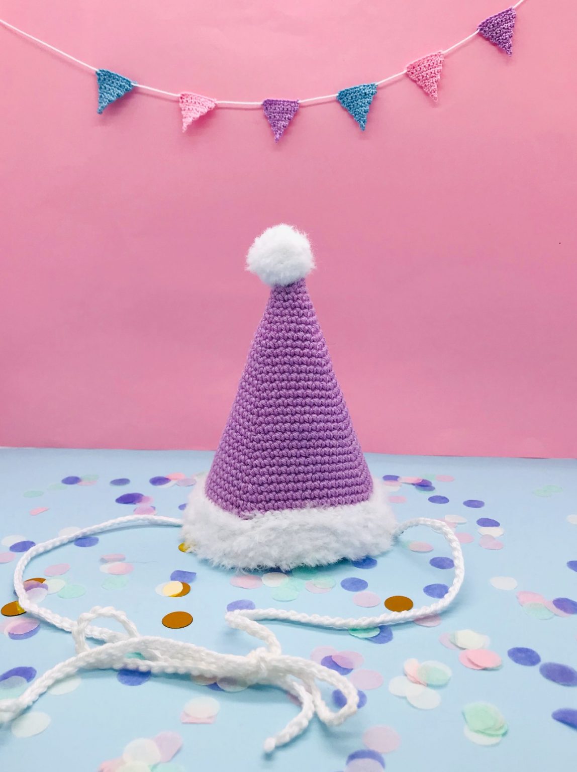 Party Hat - Free crochet pattern - My Rainbow Crochet