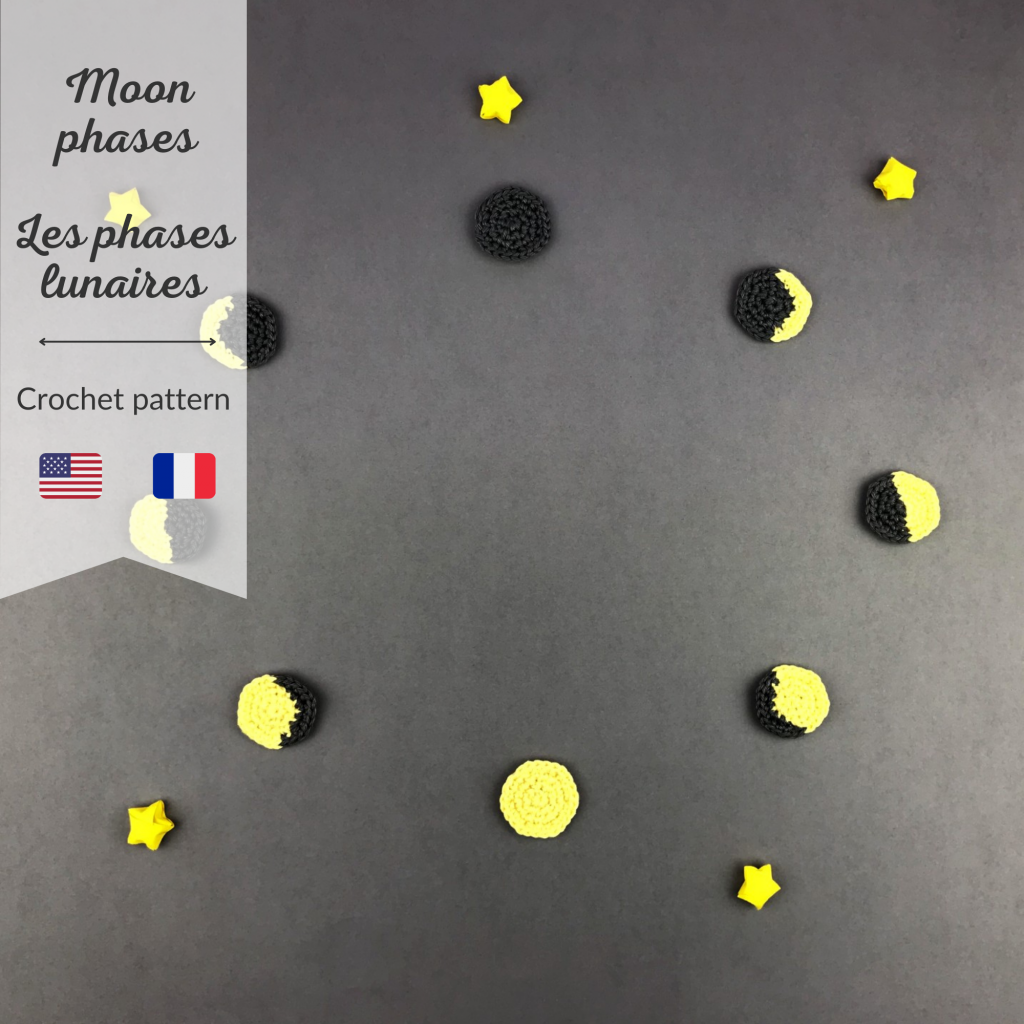 Moon phases - Crochet pattern - My Rainbow Crochet
