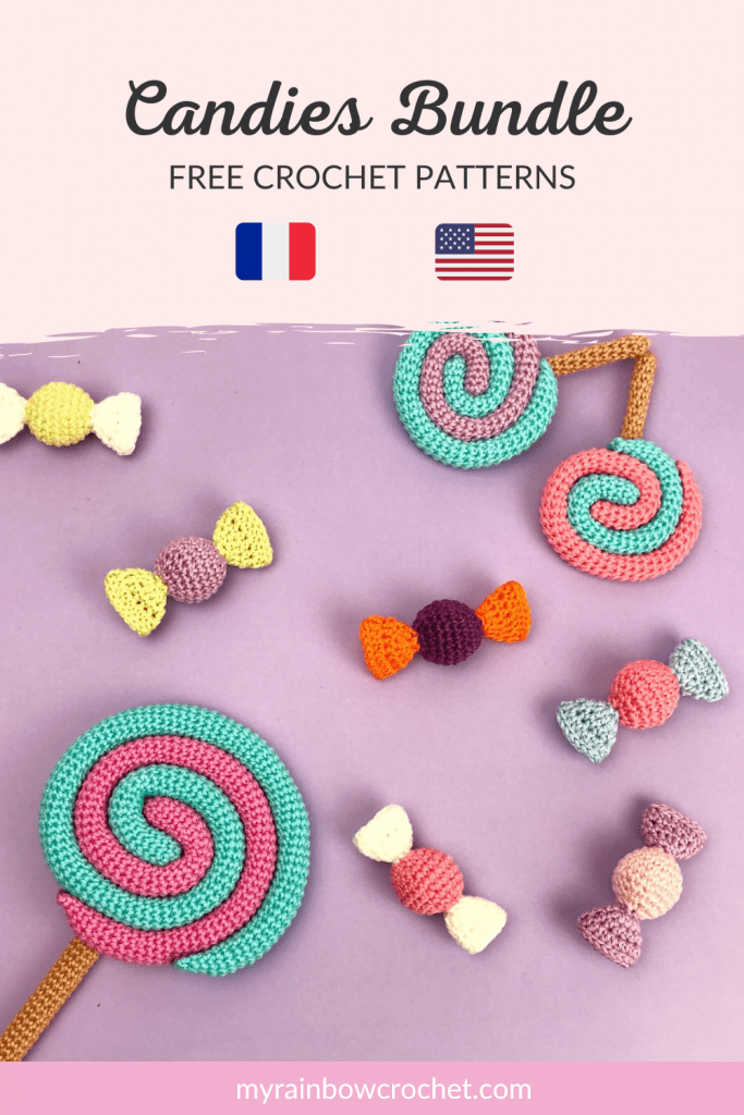 Candies for Halloween - Free patterns - My Rainbow Crochet