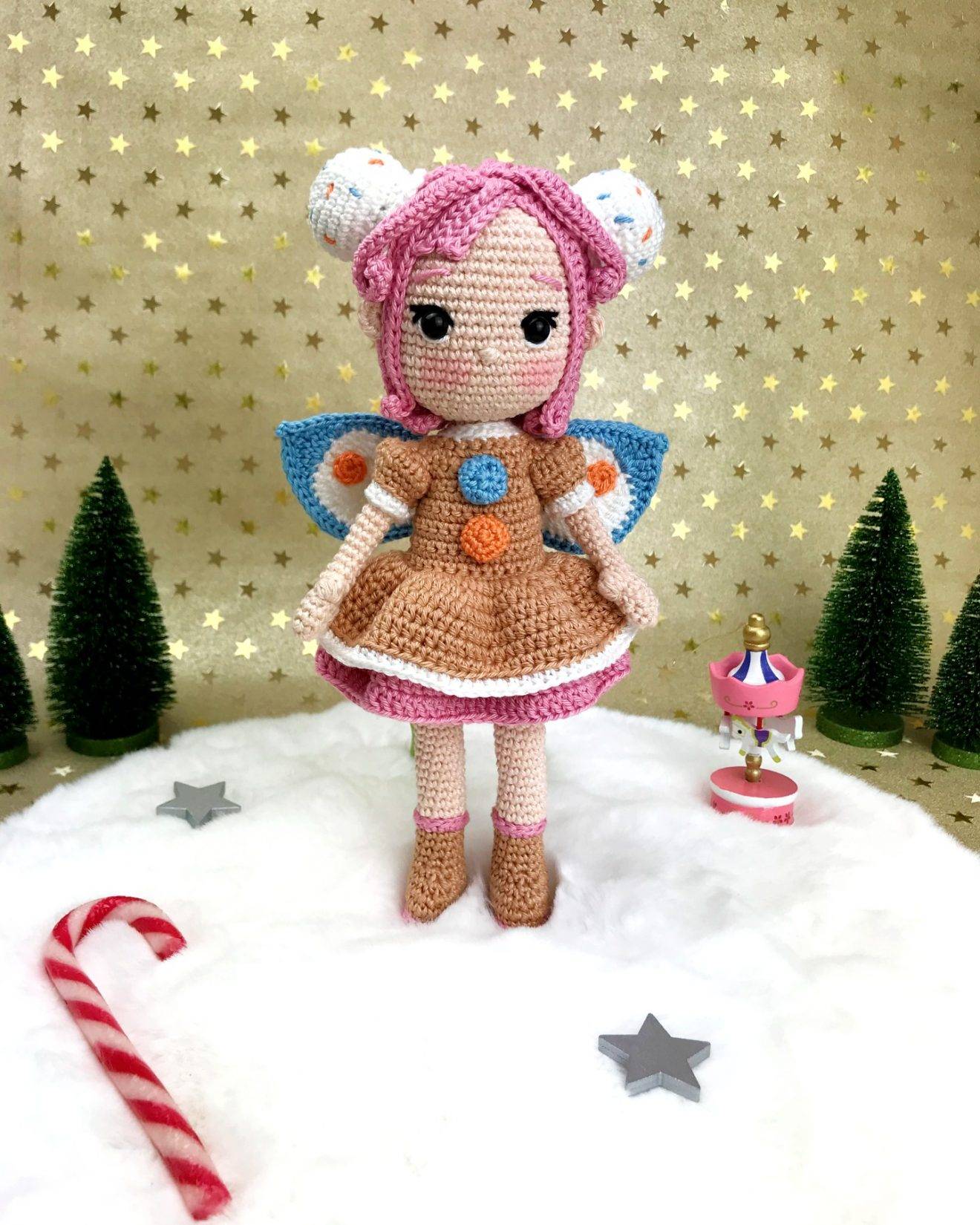 Helenna, the Gingerbread Fairy - My Rainbow Crochet